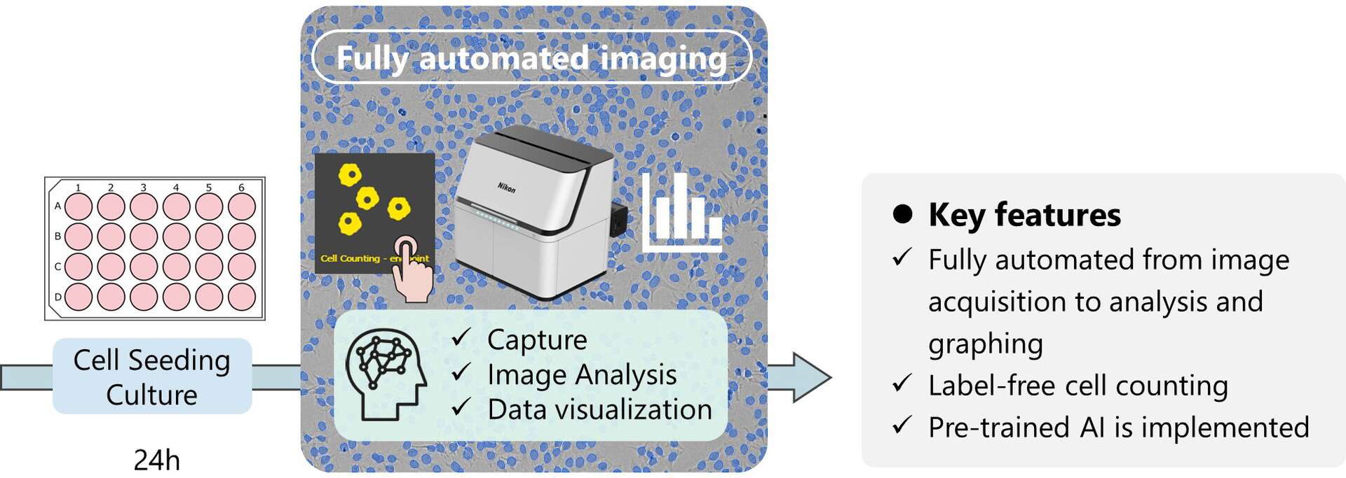 Label Free Cell Counting Using Ai Driven Fully Automated Smart Imaging